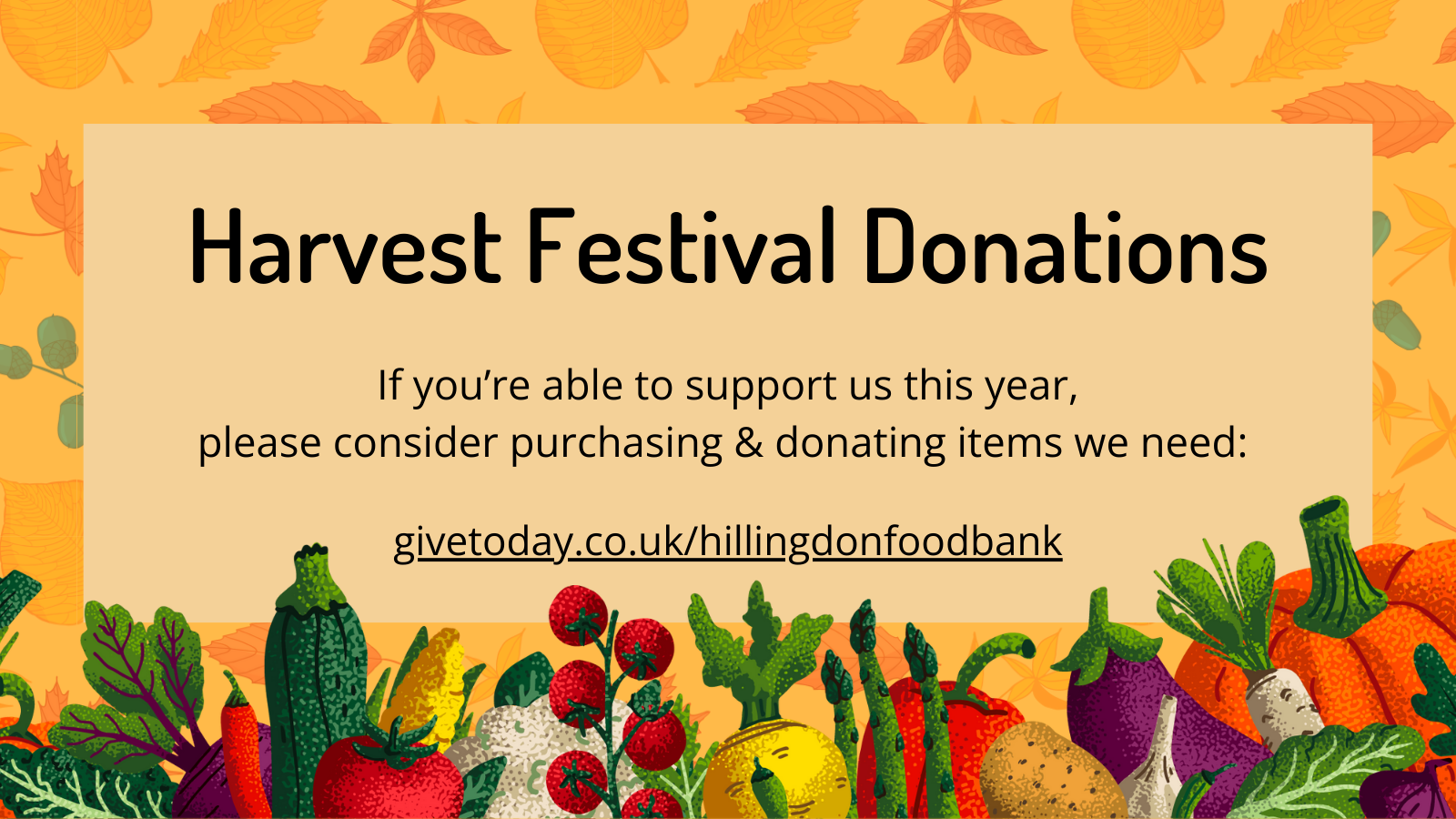 October 2023 Harvest Donation | Hillingdon Foodbank